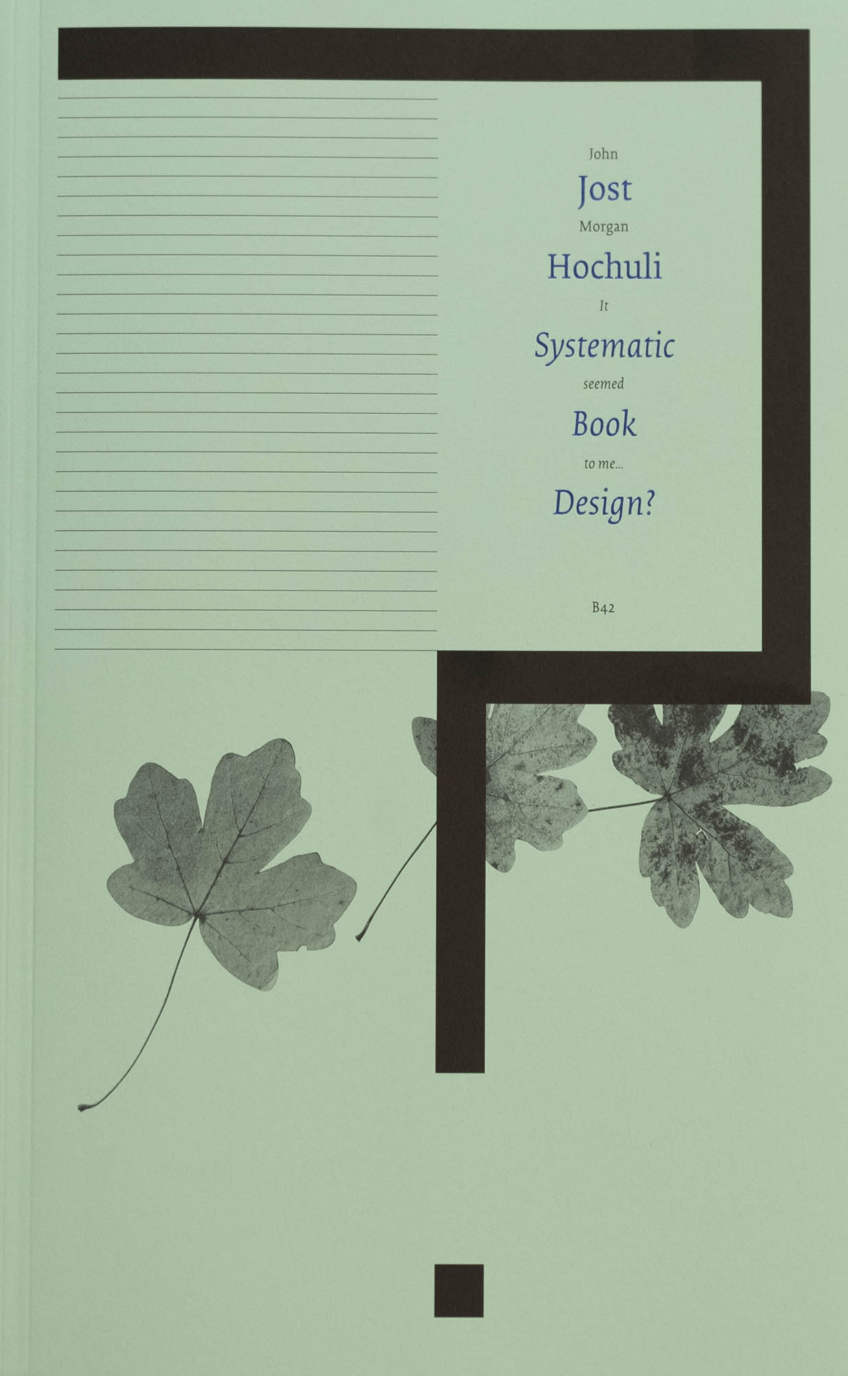 Systematic Book Design? – Leporello