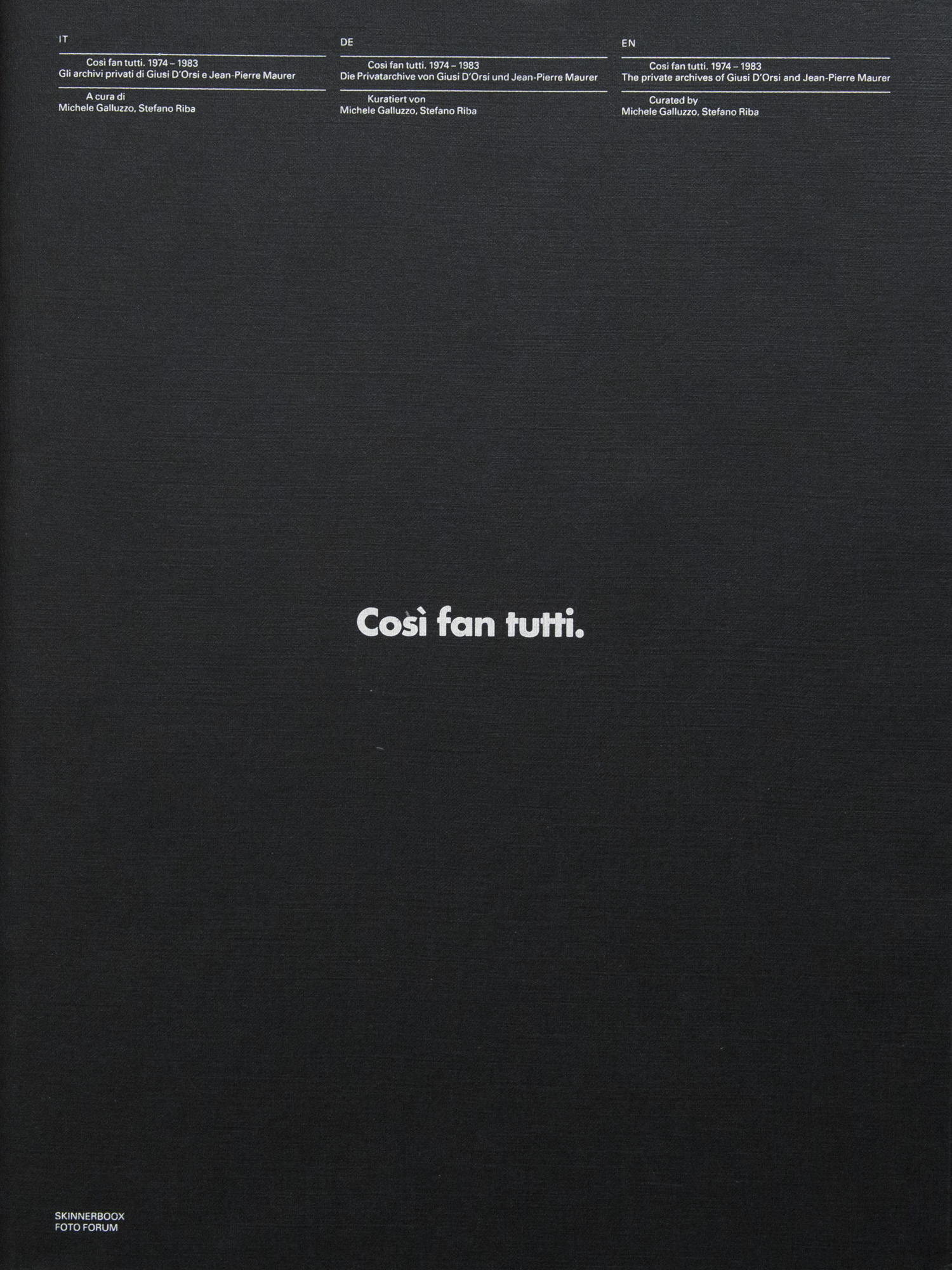 COSI' FAN TUTTI, (1974-1982) – Leporello